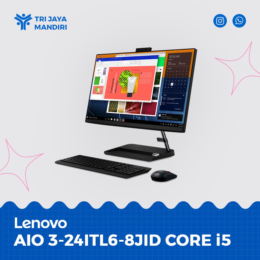 Jual PC Lenovo AIO 3-24ITL6-8JID Black Intel Core i5 1135G7 RAM 8GB SSD ...