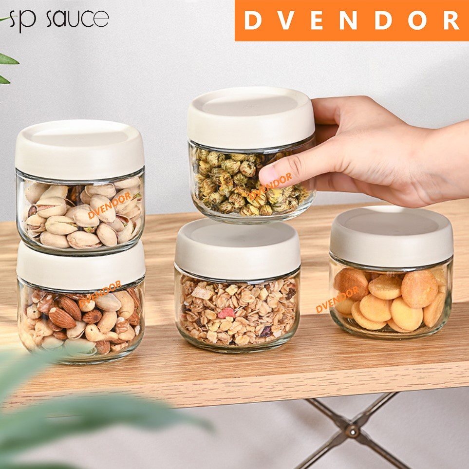 Jual SP SAUCE AIRTIGHT GLASS JAR 280Ml STACKABLE TOPLES TABUNG KACA ...