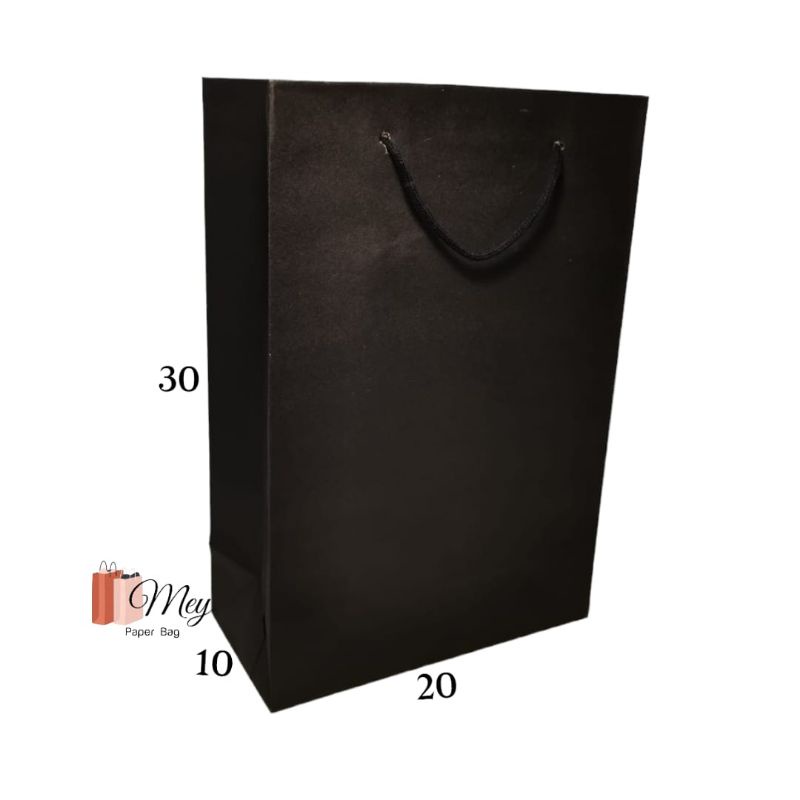 Jual Paper Bag Hitam Uk 20x30 Premium | Shopee Indonesia