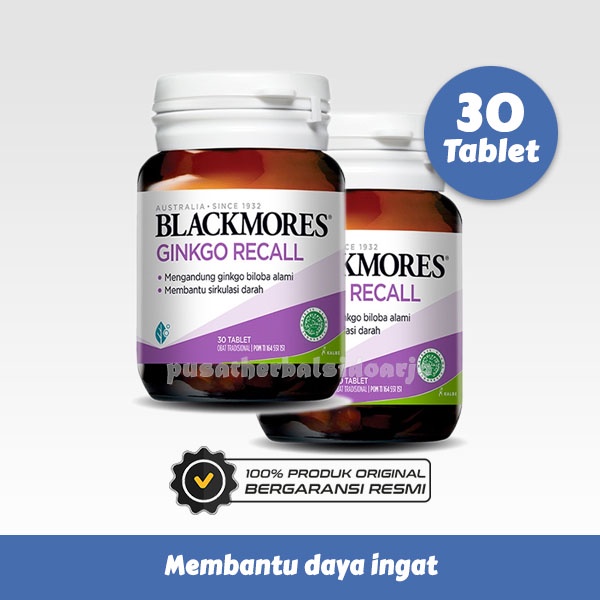 Jual Blackmores Ginkgo Recall 30 Tablet Vitamin Daya Ingat Ginkgo ...