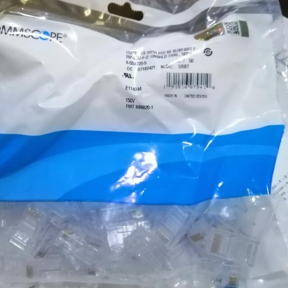 Jual AMP konektor RJ 45 ori (isi 50) / commscope | Shopee Indonesia