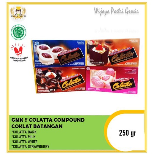 Jual Colatta Compound Chocolate Dark,White, Strawberry & Milk - Coklat ...