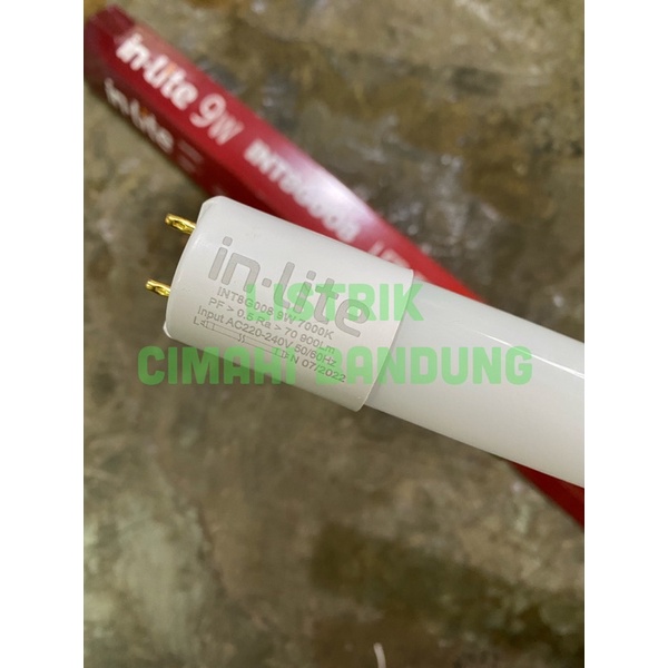 Jual lampu tl led t8 tube light 9w 60cm putih 7000K INLITE | INT8G008 ...