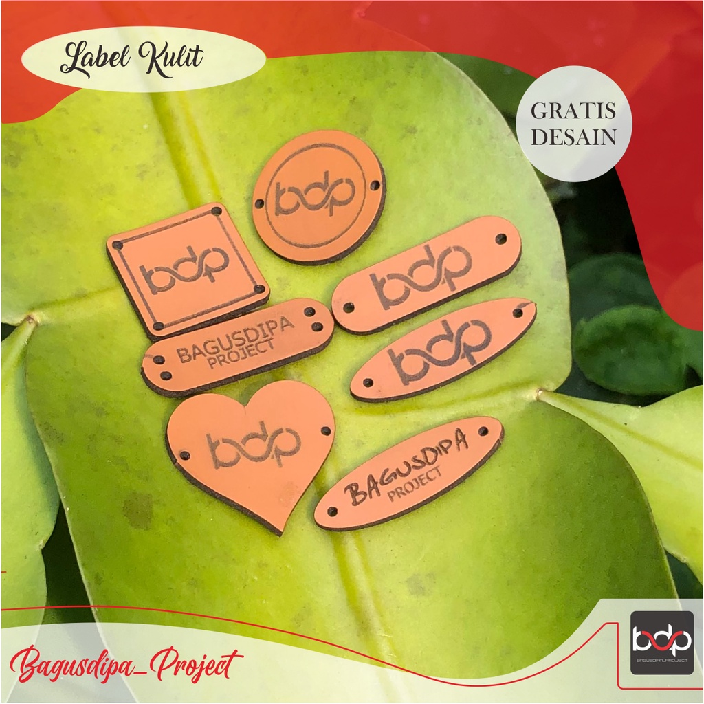 Jual Label kulit nama custom | Shopee Indonesia