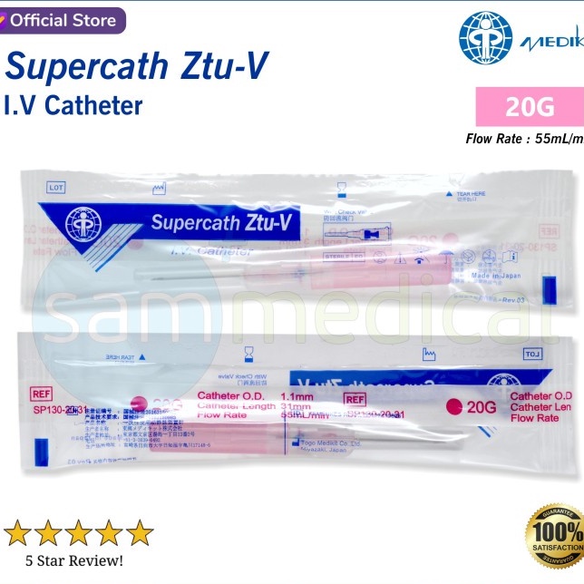Jual MEDIKIT Supercath ZTU V IV Catheter 20G | Shopee Indonesia
