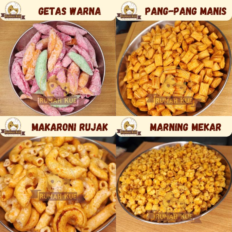 Jual cemilan makanan ringan. getas warna, pang-pang manis, makaroni ...