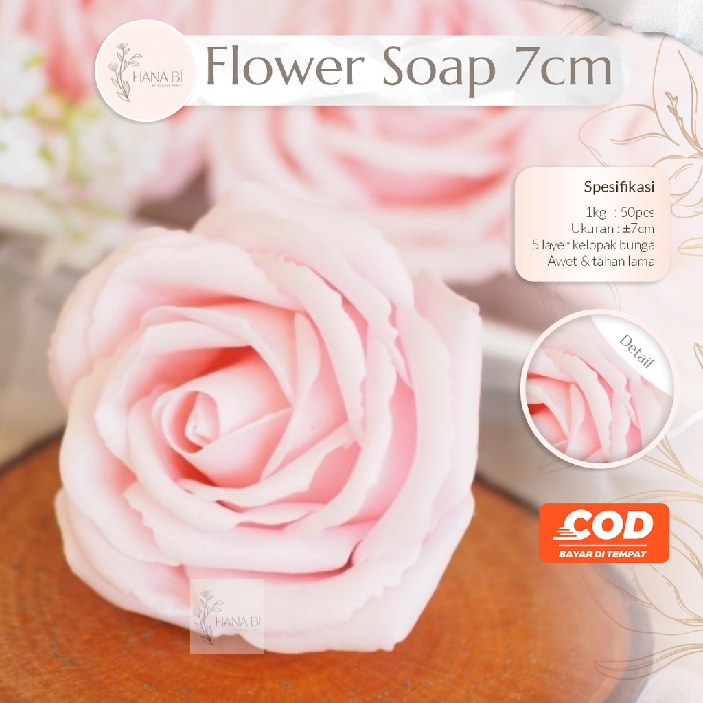 Jual 1 pcs Bunga Mawar Sabun 6 layers 7cm Rose Soap Bunga Mawar ...