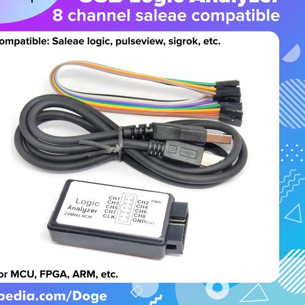 Jual USB Logic Analyzer Analyze 8CH 24MHz for Arduino AVR ARM FPGA ...