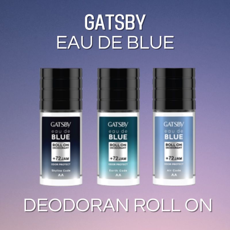 Jual Gatsby Eau De Blue Deodorant Roll On 50ml | Shopee Indonesia