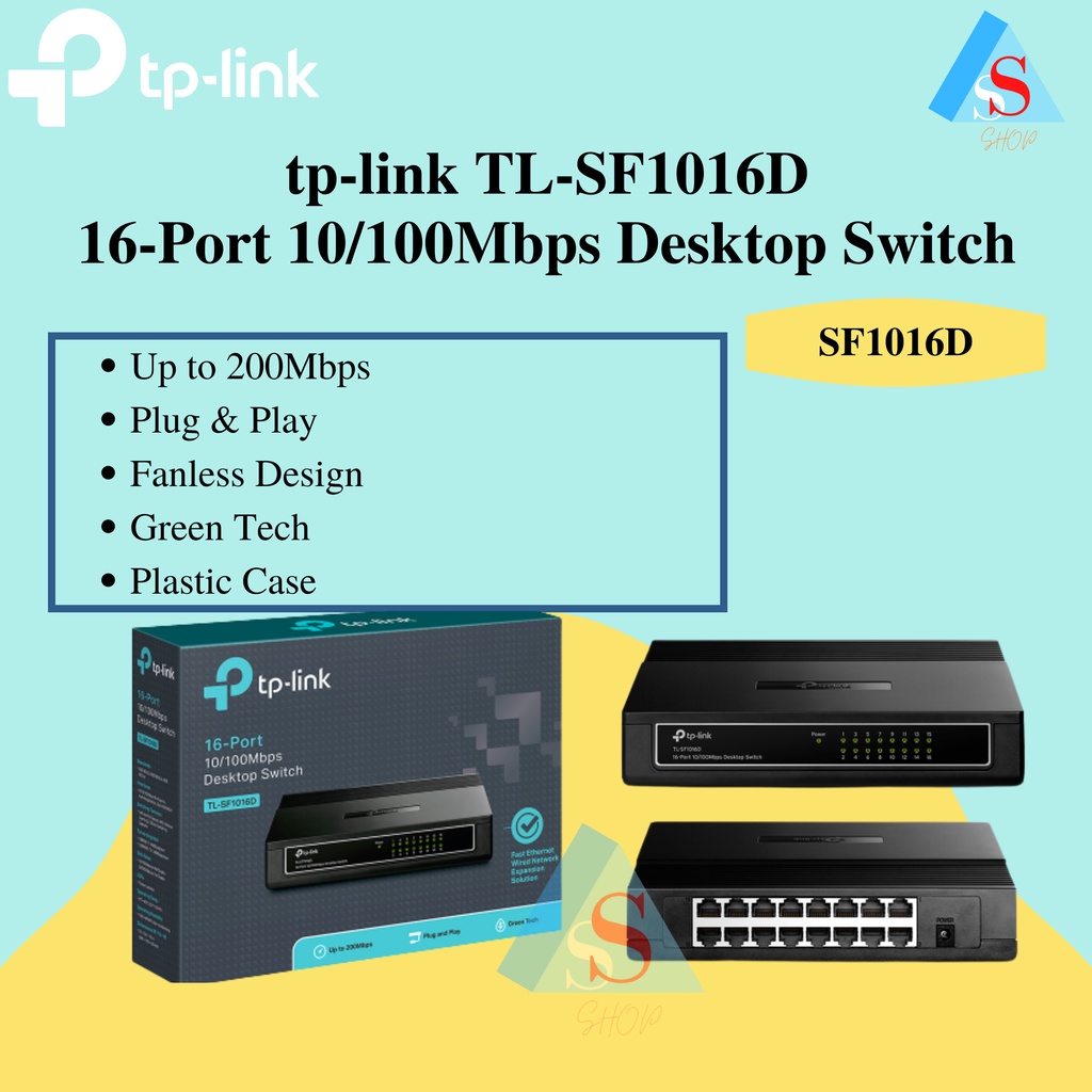 Jual TP - Link TL-SF1016D 16-Port 10/100Mbps Desktop Switch | Shopee ...