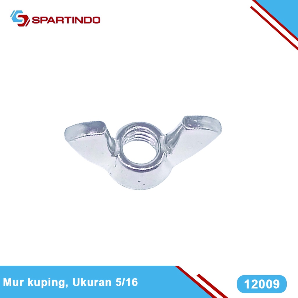 Jual Mur Kuping Wing Nut Putih M8 (25 pcs) ukuran 8 mm Drat 150 Kasar 0 ...