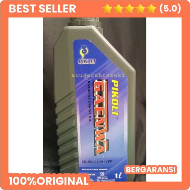 Jual PIKOLI OIL GAENWA SYNTHETIC BLEND 10W40 4T (1 Liter) | Shopee ...
