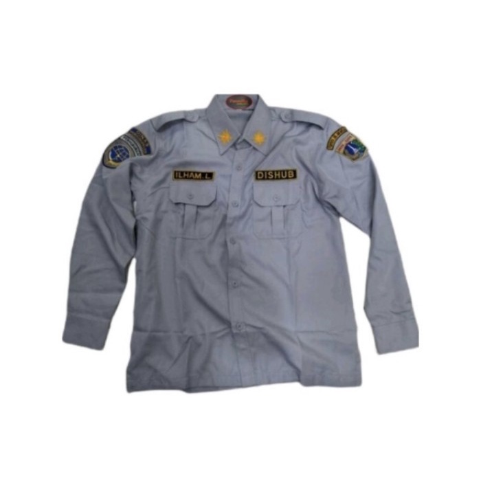 Jual Baju Dishub Abu Panjang Kemeja Abu Panjang Seragam Dishub Cowok ...