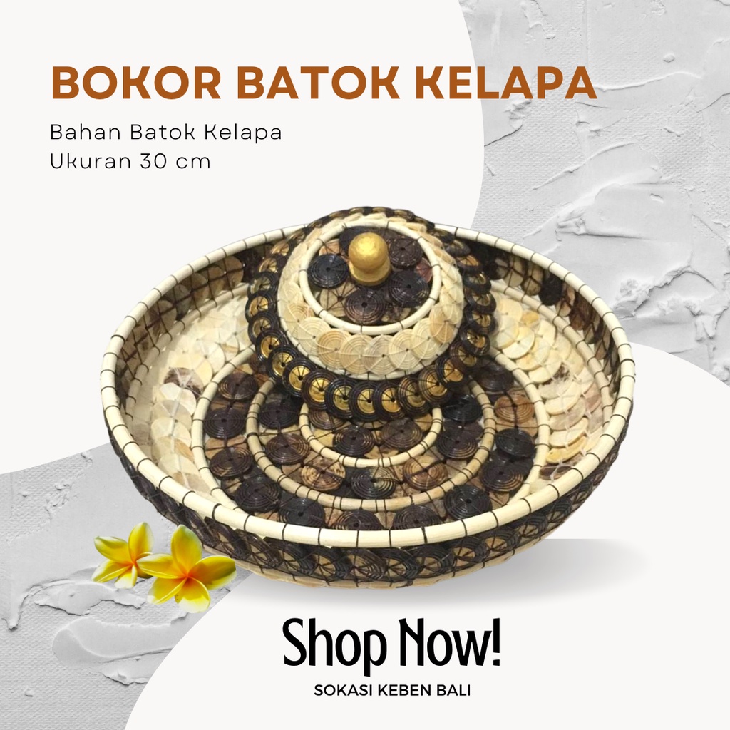 Jual Bokor Bali Batok Kelapa Tempat Bunga Cantik + Tutup/ BOKOR & SAAB ...