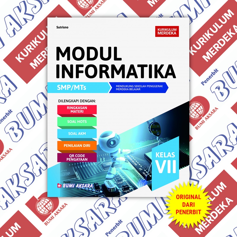 Jual Modul Informatika Kelas VII SMP MTs Kurikulum Merdeka Bumi Aksara ...