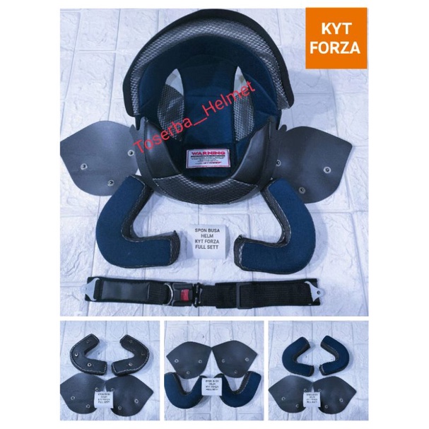 Jual Spon Busa Helm KYT FORZA Half Face Full Set | Shopee Indonesia