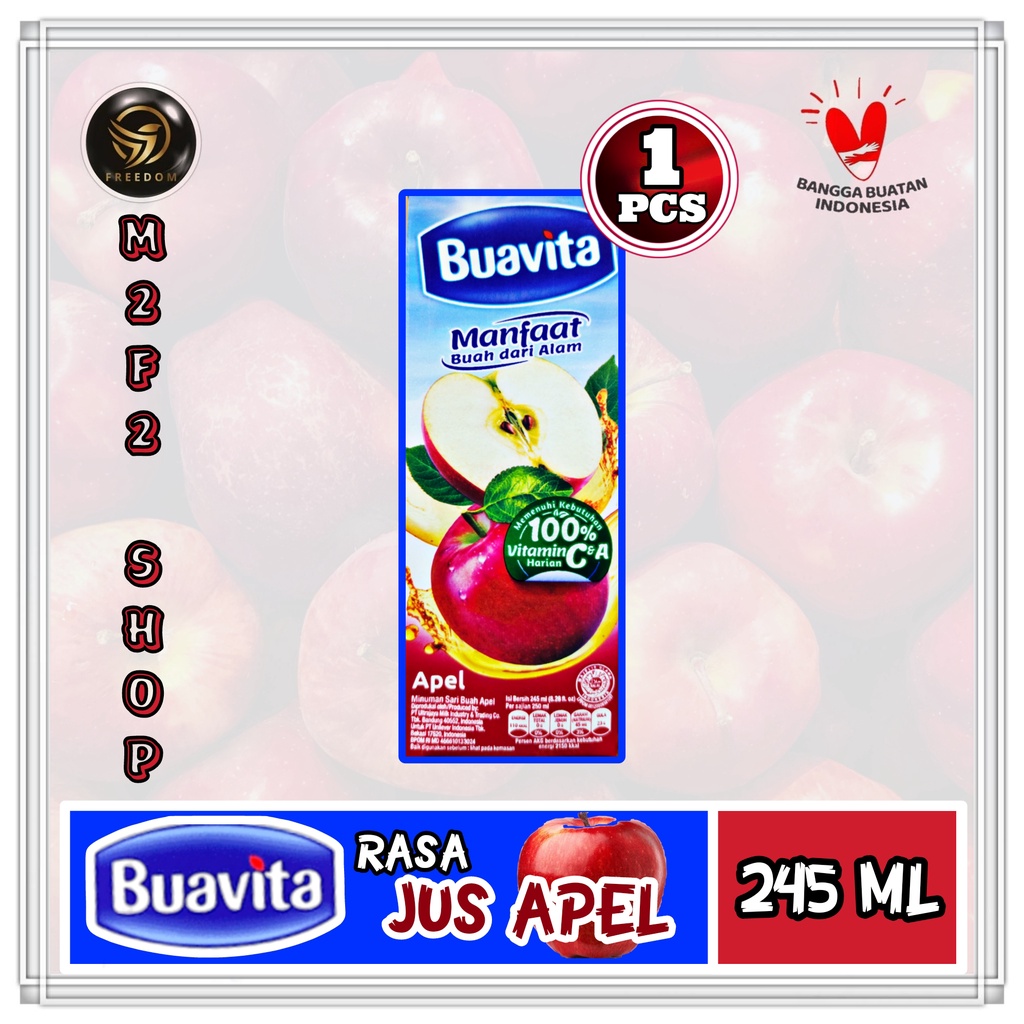 Jual Jus Buavita Rasa Apel Kotak | Juice Apple - 245 ml (Kemasan Satuan ...