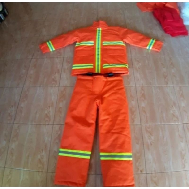 Jual Baju Pemadam Kebakaran Tahan Api Bahan Nomex lllA Murah | Shopee ...