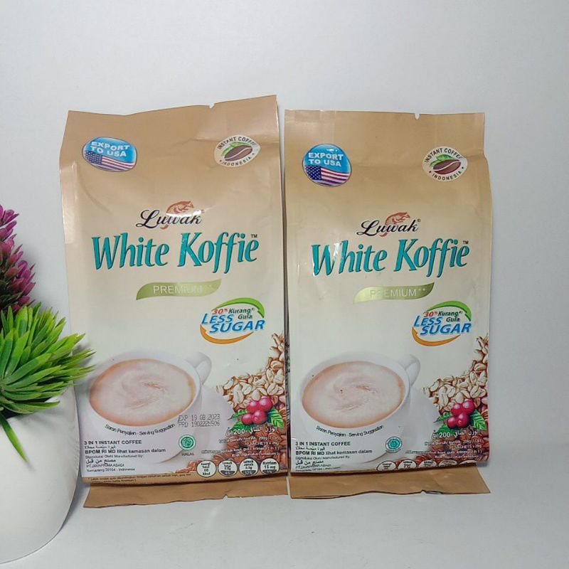 Jual Luwak White Koffie Less Sugar 10x@20 gram//Kopi Luwak isi 10 Pcs ...