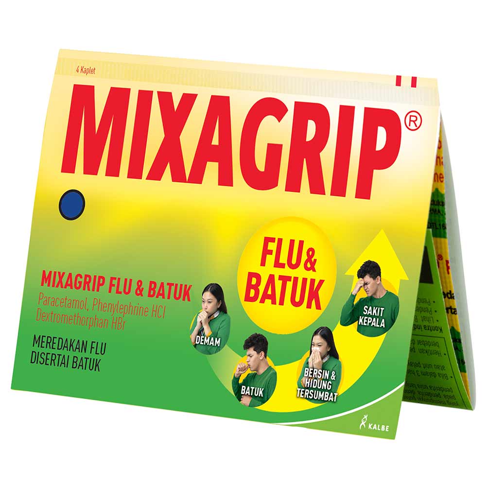 Jual Mixagrip Flu Dan Batuk 1 Strip isi 4 Kaplet (HIJAU) | Shopee Indonesia