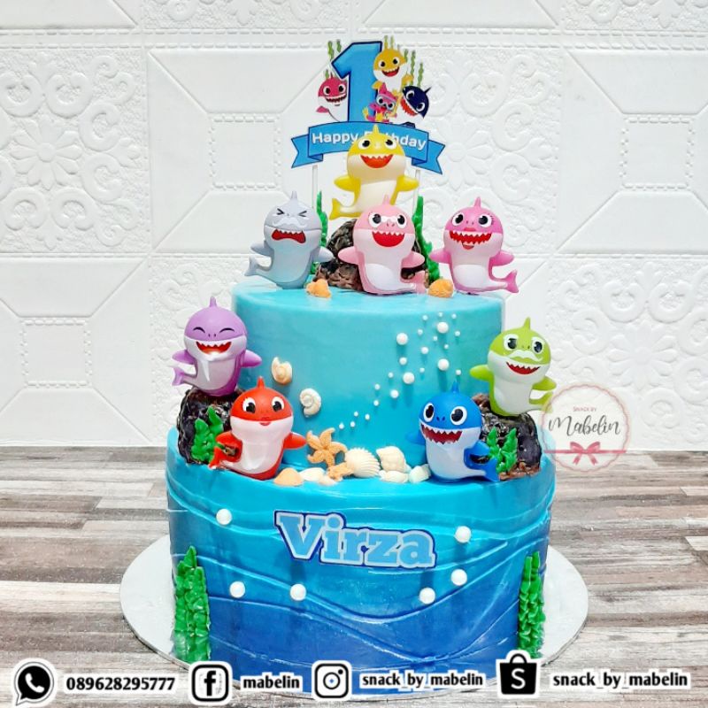 Jual Kue Ulang Tahun susun baby shark | Shopee Indonesia