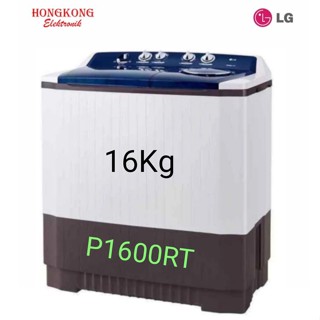 Jual MESIN CUCI LG P1600RT TOP LOADING 2 TABUNG 16 KG JUMBO P 1600 RT ...