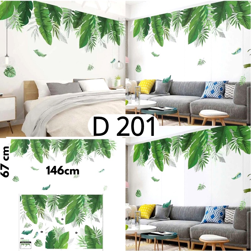 Jual WALLSTICKER WALL STIKER STICKER SETIKER DINDING DAUN HIJAU JUNTAI PALM PALEM DEKORASI D 201 ...