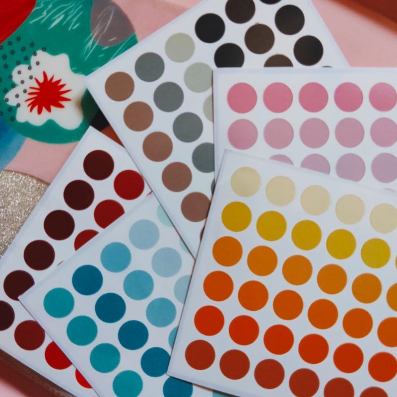 Jual Sticker basic small circle DOT bulat color tones stiker warna ...