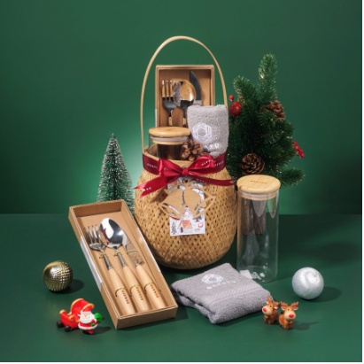 Jual Homie Hampers Magical Table / Bamboo Parcel / Alat Makan Kayu Set ...