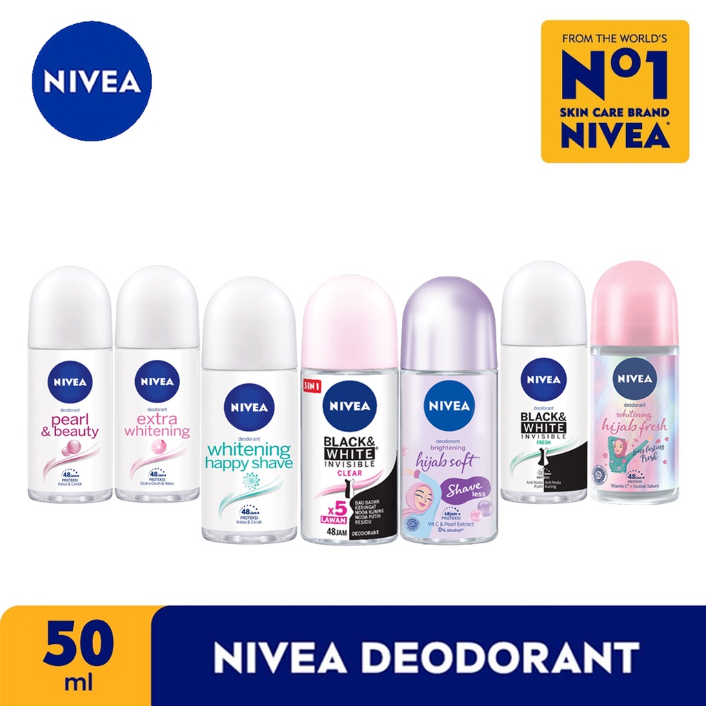Jual NIVEA Deodorant Roll On Women 50 ML - Nivea Deodorant Proteksi Bau Badan Keringat Noda ...