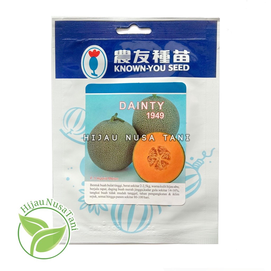 Jual Benih Melon DAINTY 20 gram Known You Seed - Kemasan Asli Pabrik ...