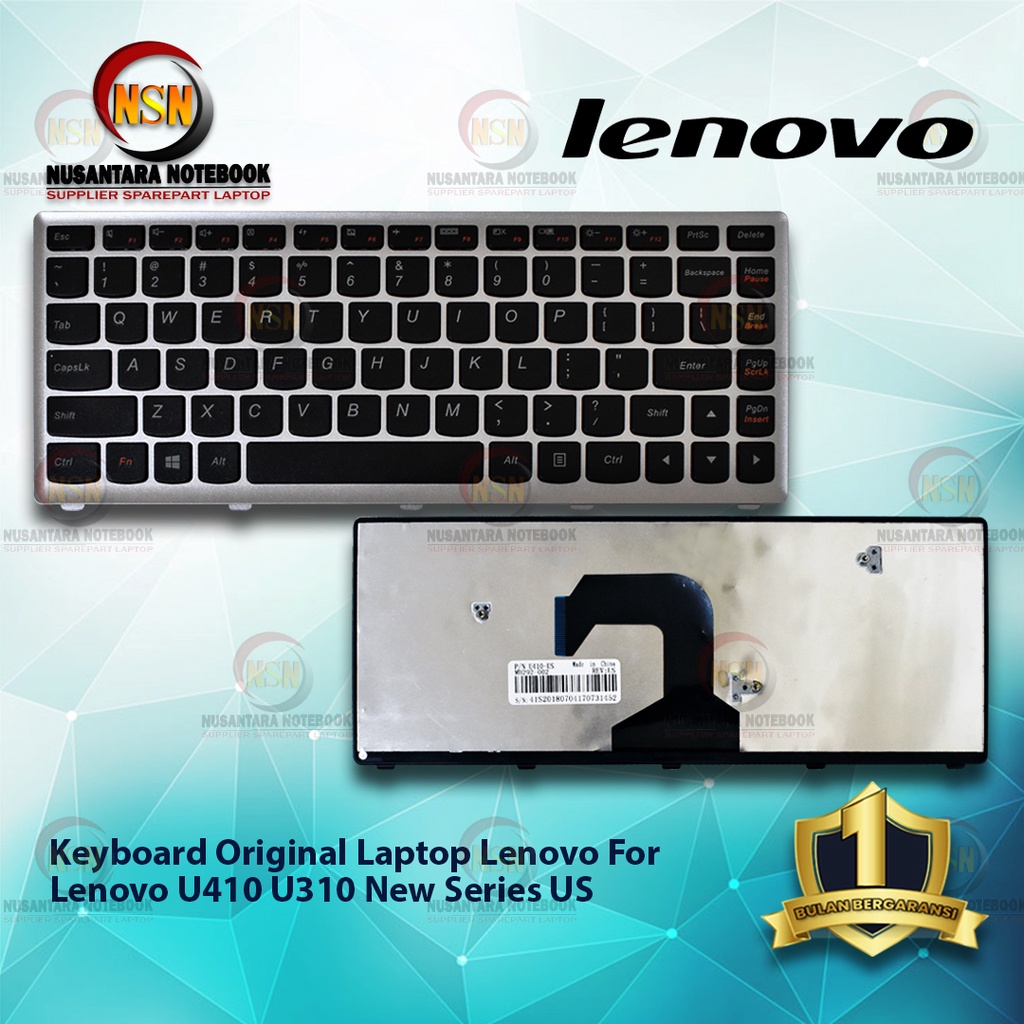 Jual Keyboard Original Laptop Lenovo For U410 U310 New Series US ...