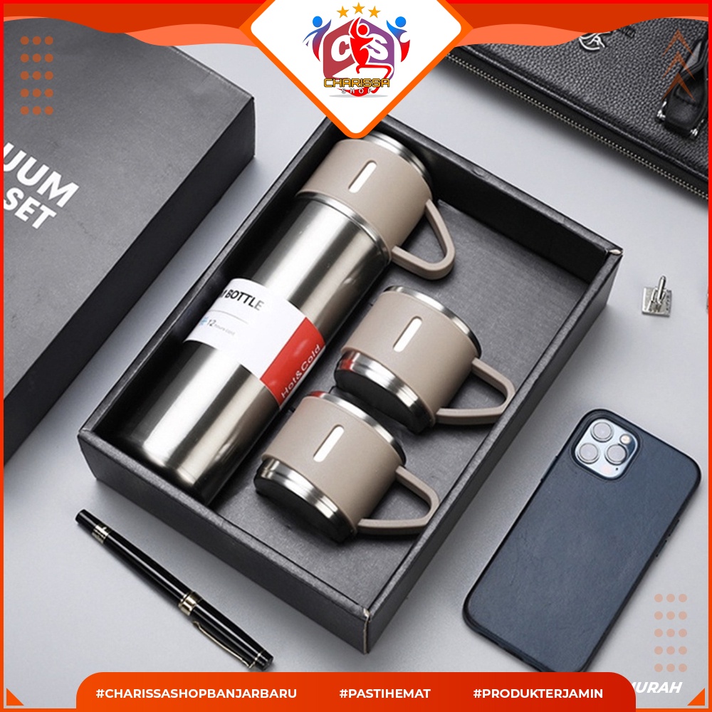 Jual Termos Set Sultan 500ml / Termos Vacum Flask Set / Botol Cangkir ...