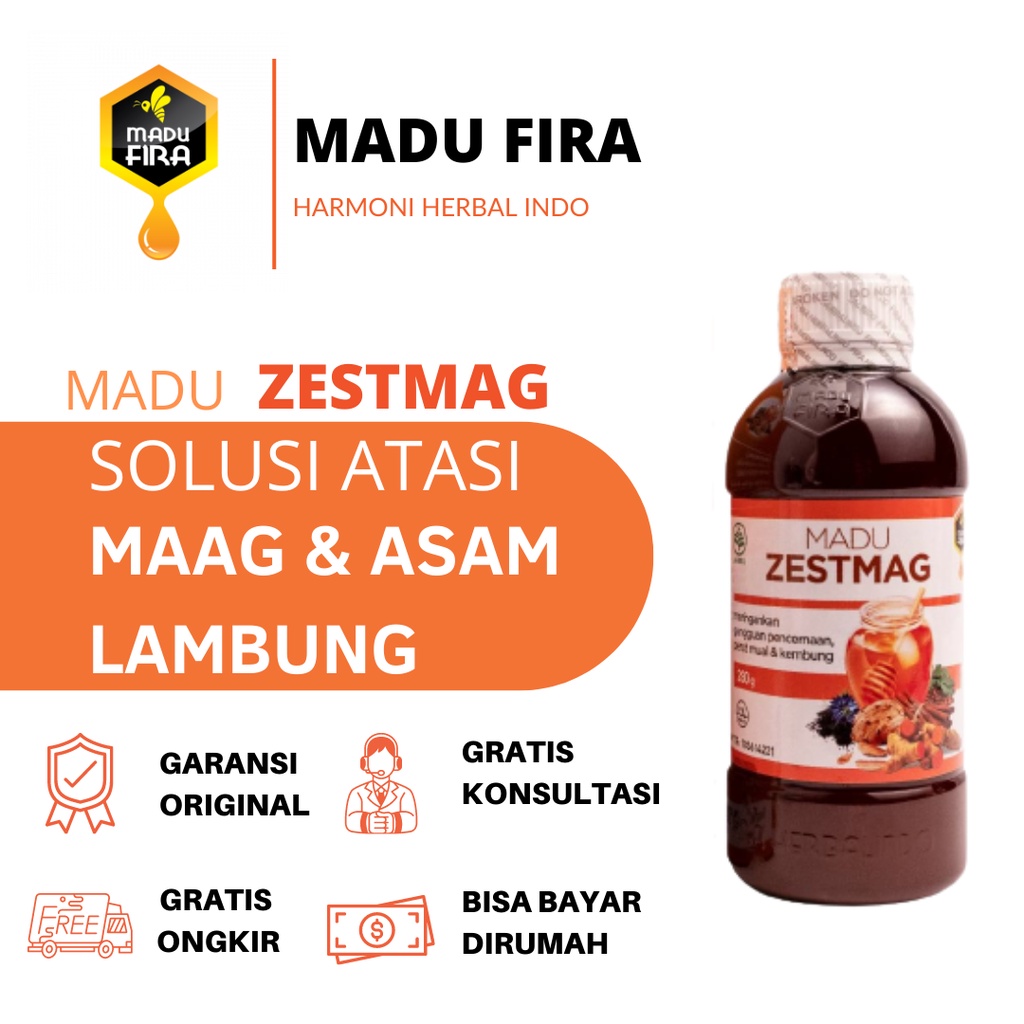 Jual Madu Zestmag Madu Asam Lambung, GERD, Maag, Anxiety | Shopee Indonesia