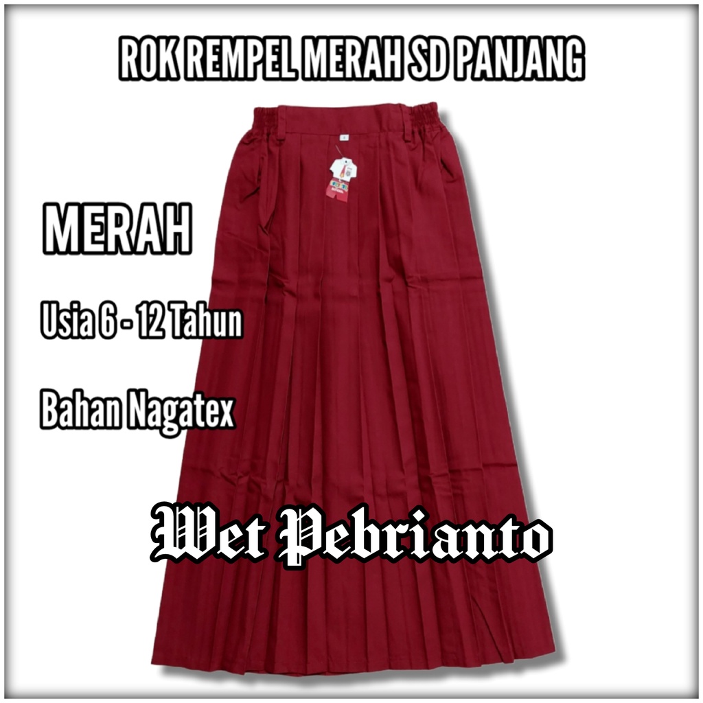 Jual Rok Rempel Merah Panjang Seragam Sekolah SD Perempuan | Shopee Indonesia