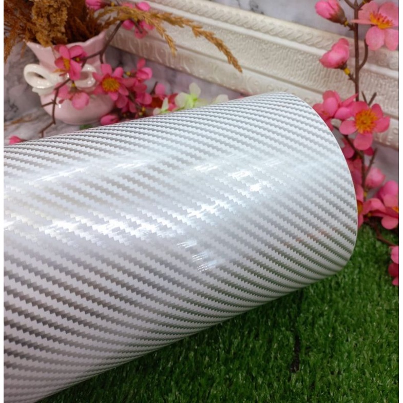 Jual Sticker skotlet carbon/karbon putih | Shopee Indonesia