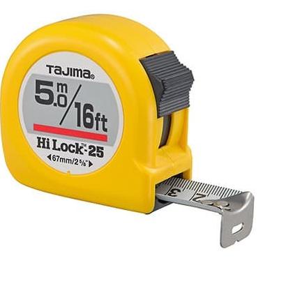 Jual Tajima Meteran 5 meter / 5m Measuring Tape HiLock 5M/16Ft | Shopee ...
