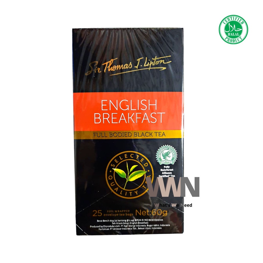 Jual Lipton Tea Bag STL English Breakfast 25 X 2,4gr | Shopee Indonesia