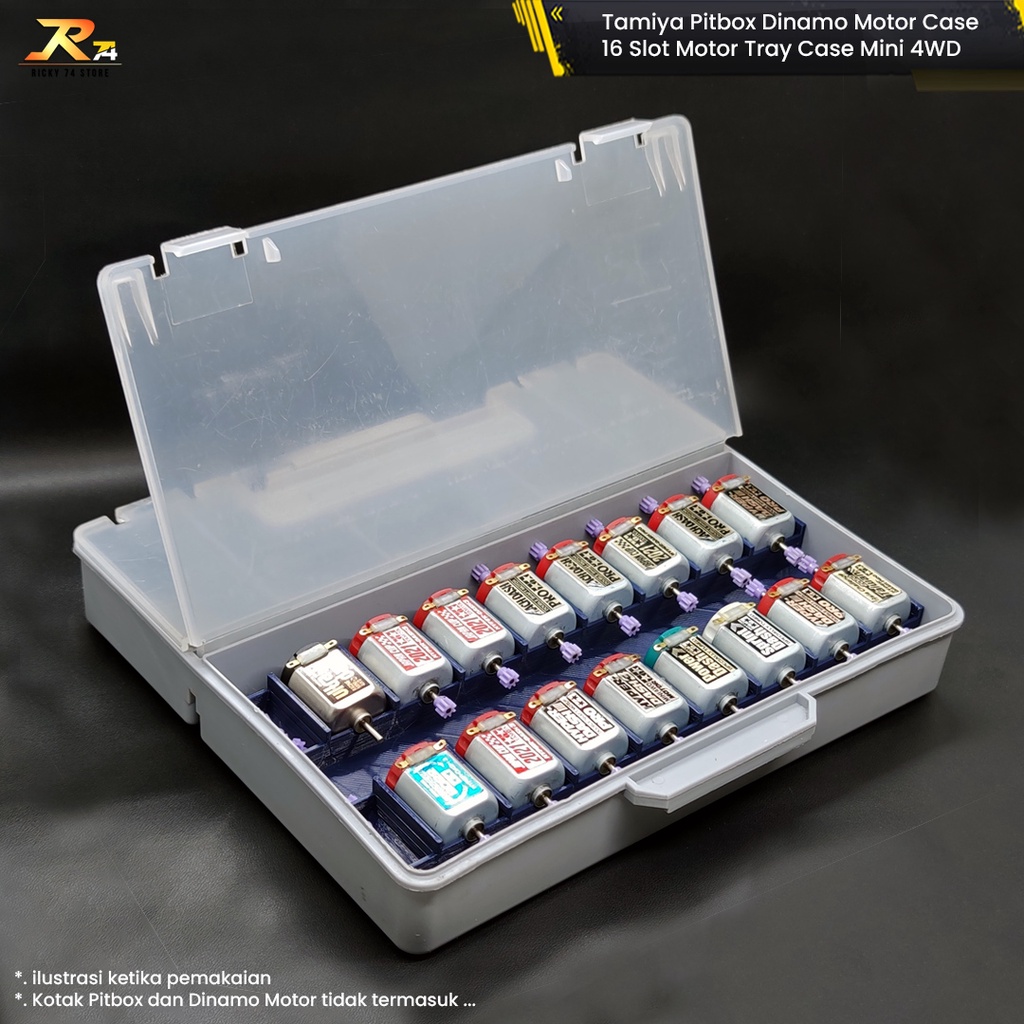 Jual Tamiya Pitbox Dinamo Motor Case - 16 Slot Motor Tray Case Mini 4WD ...