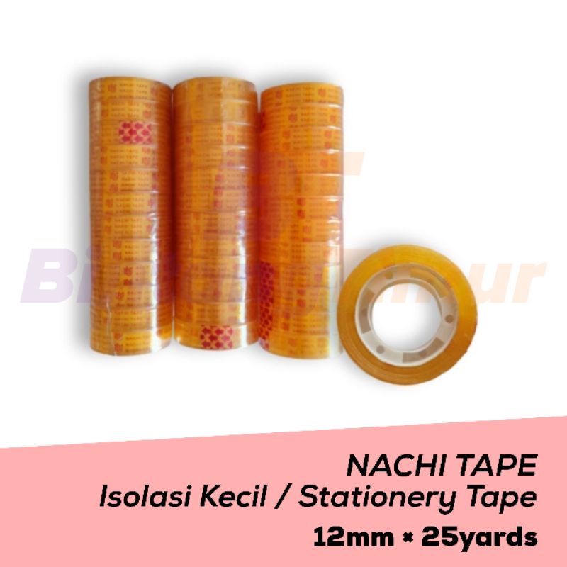 Jual Selotip / Isolasi Kecil / Stationery Tape NACHI 12 mm x 25 yards ...