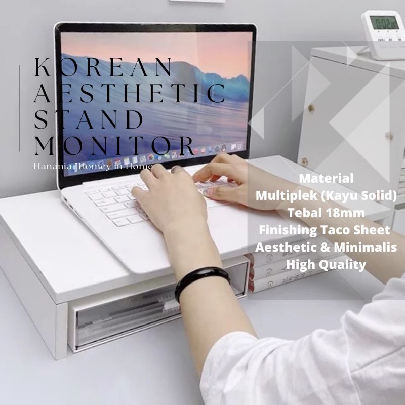 Jual Stand Monitor Korean Aesthetic, Dudukan Monitor Komputer/ PC ...