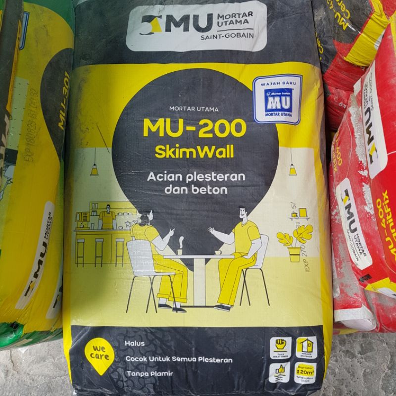 Jual MU 200 SEMEN ACIAN PLESTER 1SAK 40KG | Shopee Indonesia