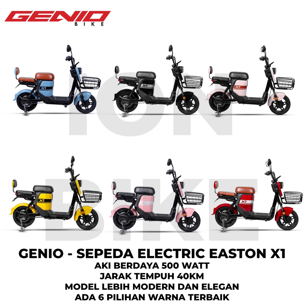 Jual Sepeda Listrik Genio Easton X1 500W 48V 20.2A Terbaru Elektrik ...