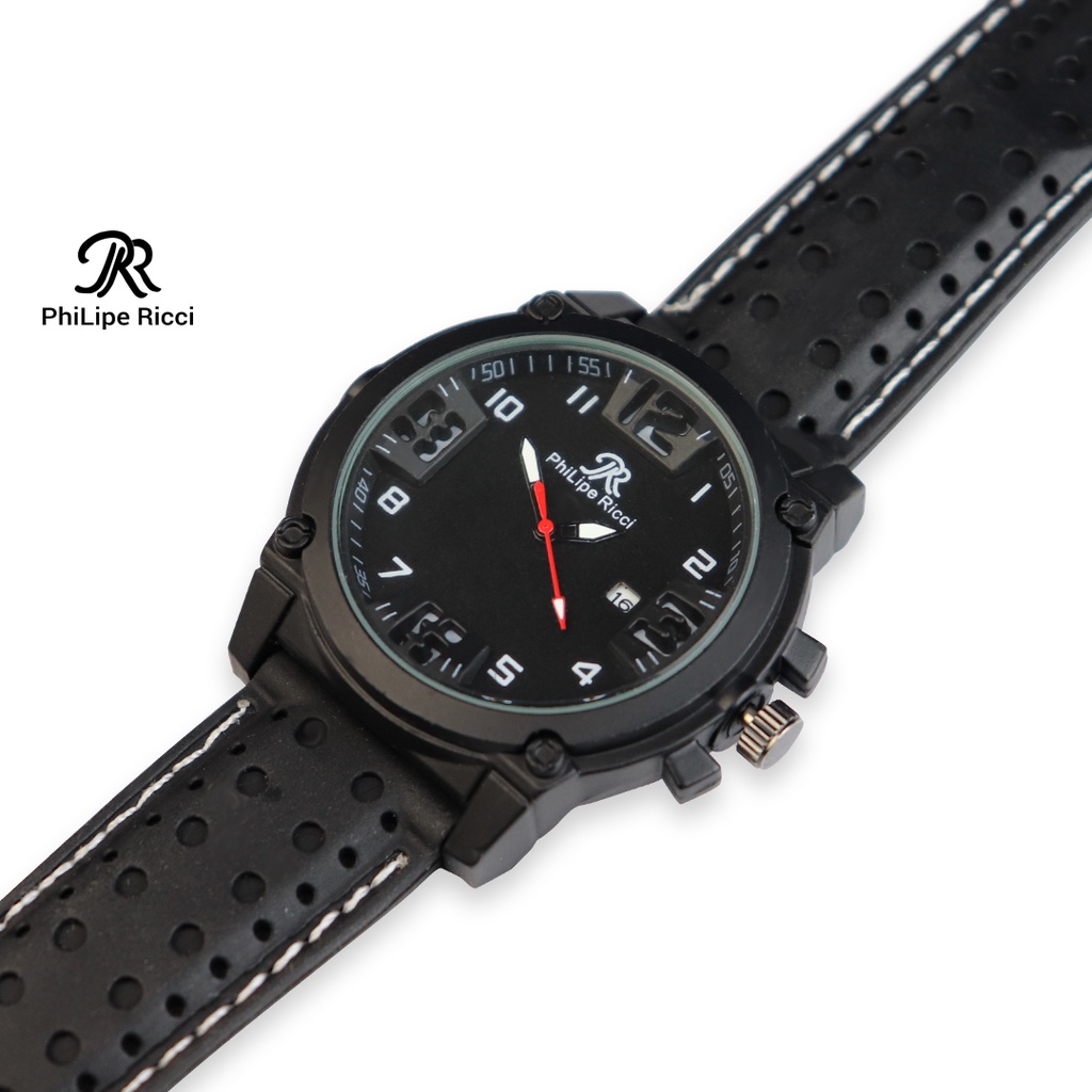Jual PhiLipe Ricci Jam Tangan Pria Analog Tanggal Quartz Terbaru KLDR ...