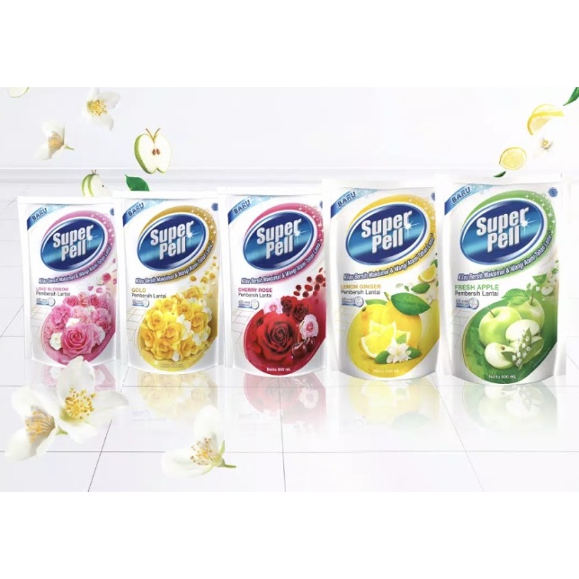 Jual SUPERPELL SUPER PEL SABUN PERMBERSIH LANTAI APPLE LEMON ROSE ...