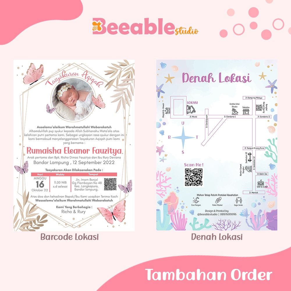 Jual Tambahan Harga Barcode dan Denah Lokasi untuk Undangan ...