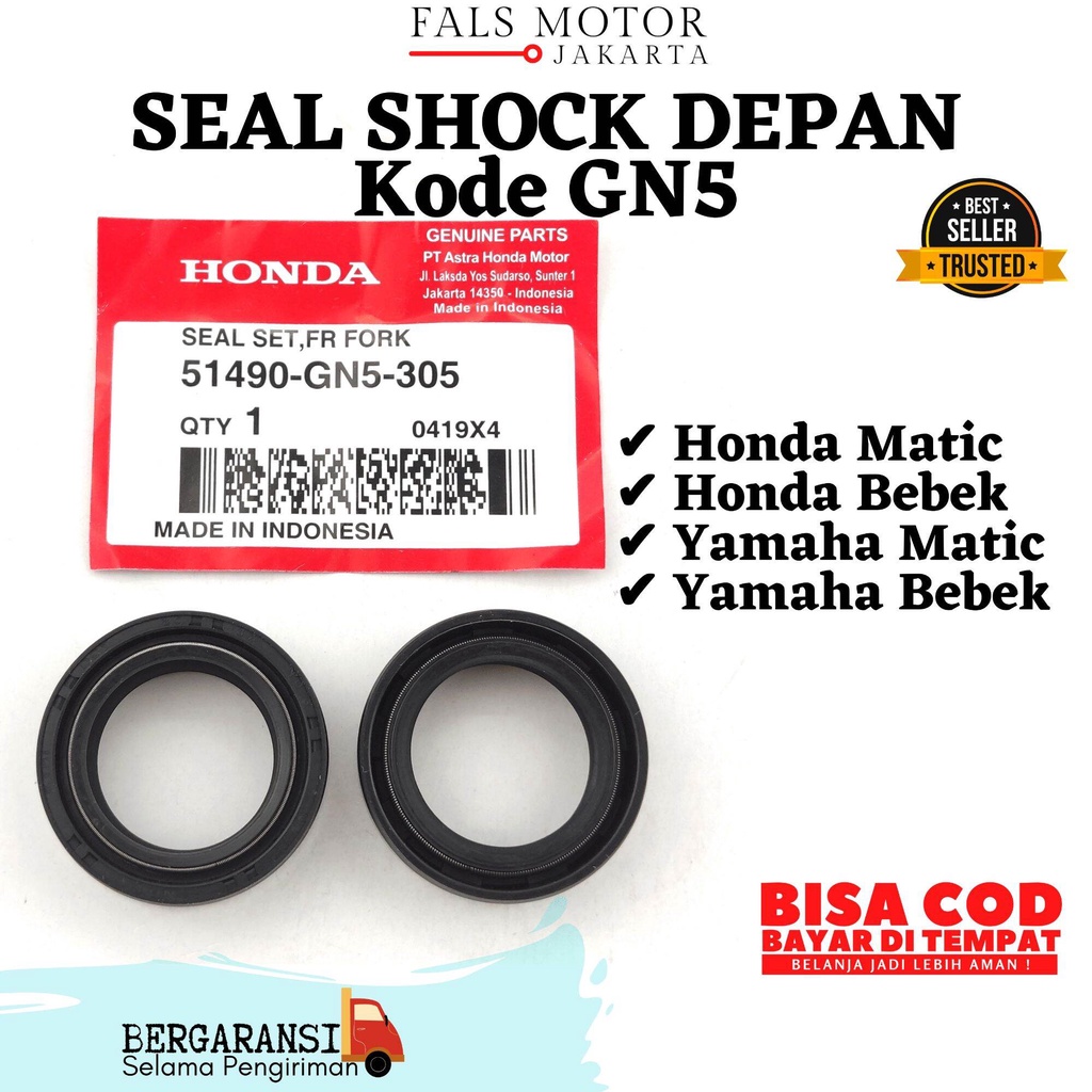 Jual Seal Sil Shock Depan Honda Beat Supra Vario Spacy Scoopy ( 51490-GN5-305 ) | Shopee Indonesia
