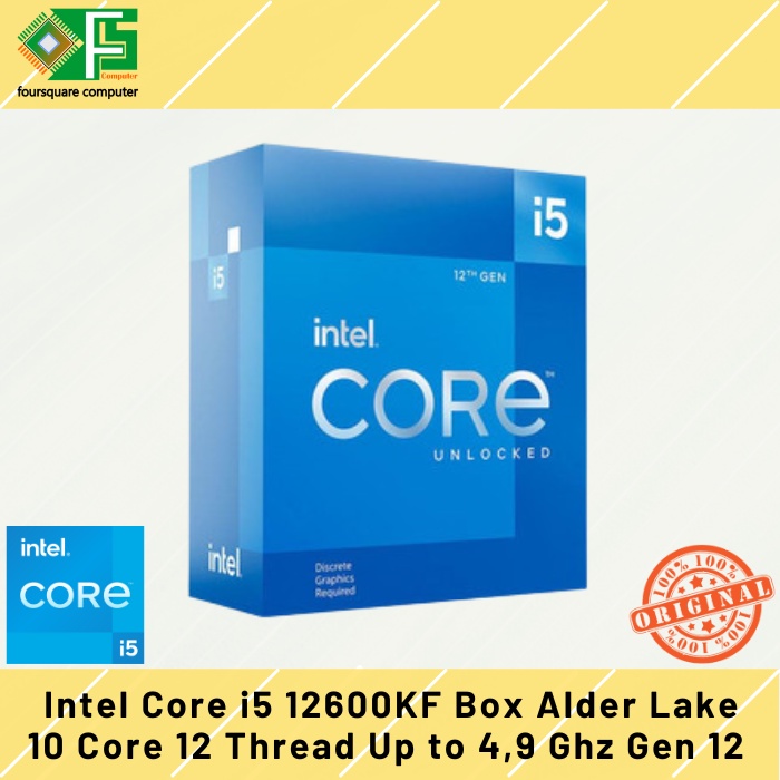 Jual Processor Intel Core I5 12600kf Box 10 Core 16 Thread Up To 4 9 Ghz Gen 12 Lga 1700 Alder