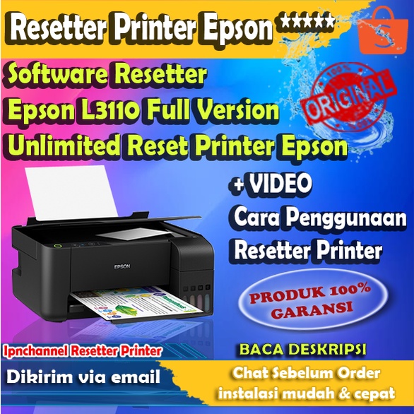 Jual Resetter Epson L3110 Full Version Unlimited Reset Printer Epson | Shopee Indonesia