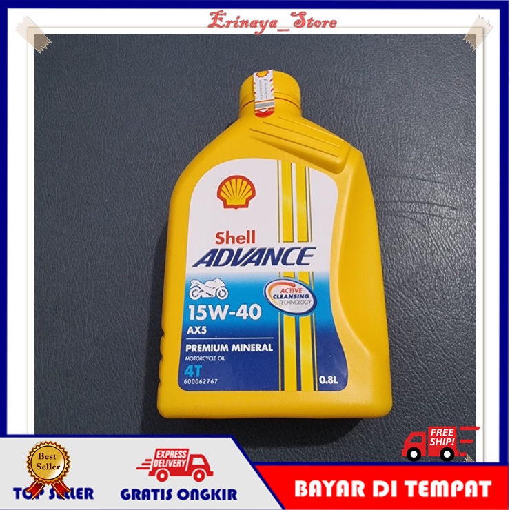 Jual ORIGINAL Oli Mesin Oil Shell Advance AX5 15W-40 Motor Bebek 4T ...